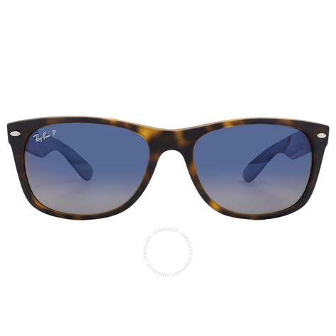 Ray Ban New Wayfarer Polarized Blue Gradient Square Unisex Sunglasses