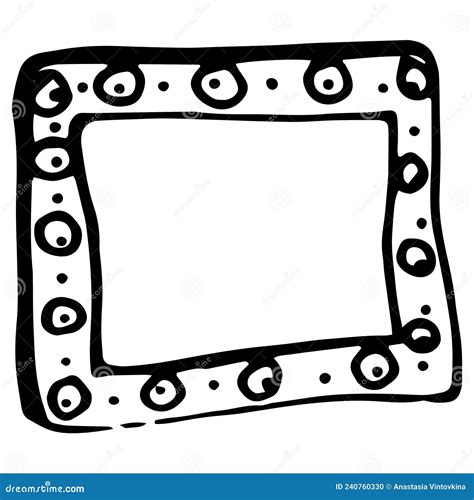 a rectangular frame with rounded corners with a texture of circles and