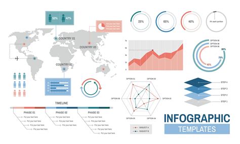 Infographic Templates Progress Analysis Charts Graph Illustration