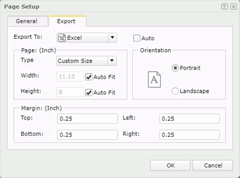 Page Setup Dialog Box Properties