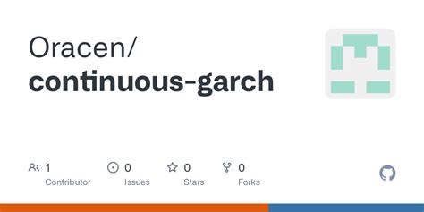 Github Oracencontinuous Garch