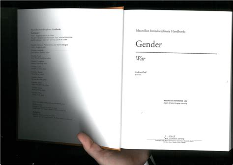 Pdf Introduction To Macmillan Interdisciplinary Handbooks Gender War