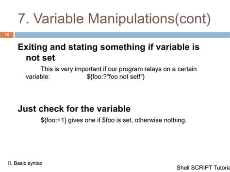 Shell Script Tutorial Ppt