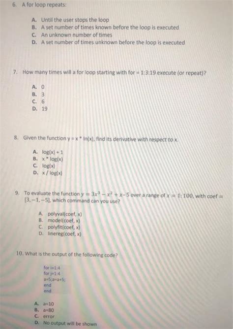 solved 6 a for loop repeats a until the user stops the