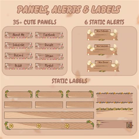 Cottage Core Cute Lofi Twitch Overlay On Behance Behance