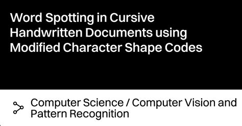 Word Spotting In Cursive Handwritten Documents Using Modified Character