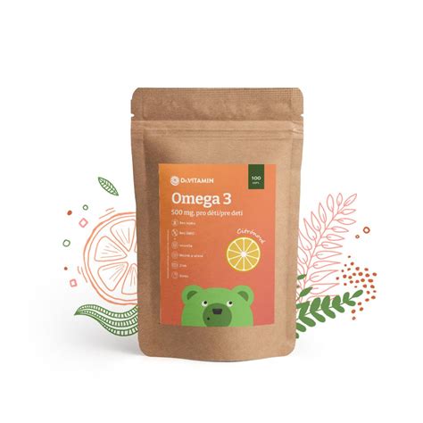Omega 3 pro děti (citrónová) 500 mg - 100 kaps. - Dr.Vitamin