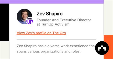 Zev Shapiro Founder And Executive Director At Turnup Activism The Org