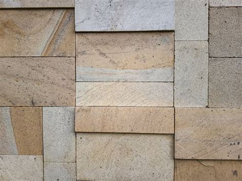 Rectangular Natural Rock Wall Tile Texture For 3d Rendering Material