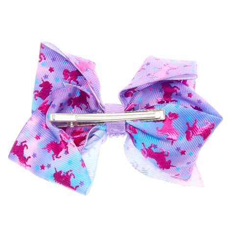 Jojo Siwa™ Mini Unicorn Wonder Signature Hair Bow Purple Claires