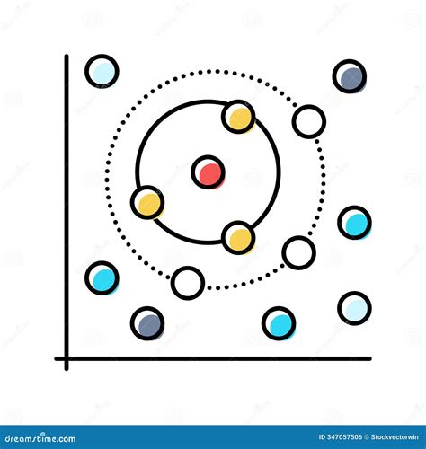 random forest algorithm color icon vector illustration stock