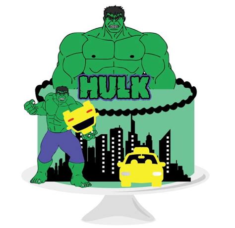 Arquivo De Corte Topo De Bolo Incrivel Hulk Elo7