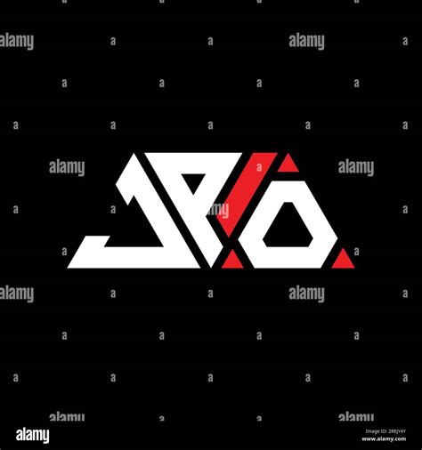 Jpo Triangle Letter Logo Design With Triangle Shape Jpo Triangle Logo