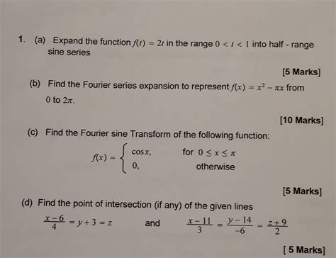 Solved A Expand The Function F T T In The Range Chegg Com