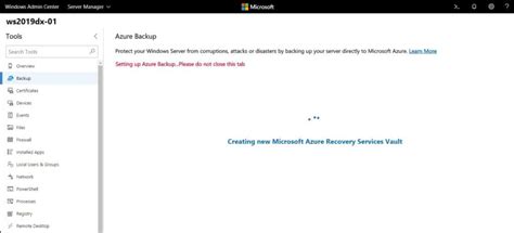 Set Up Azure Backup In Windows Admin Center Thomas Maurer