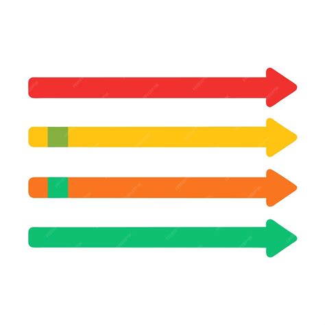 Set Of Progress Bar Progress Bar With Arrows Vector Illustration