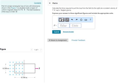 Solved Part Of A Single Rectangular Loop Of Wire With Chegg