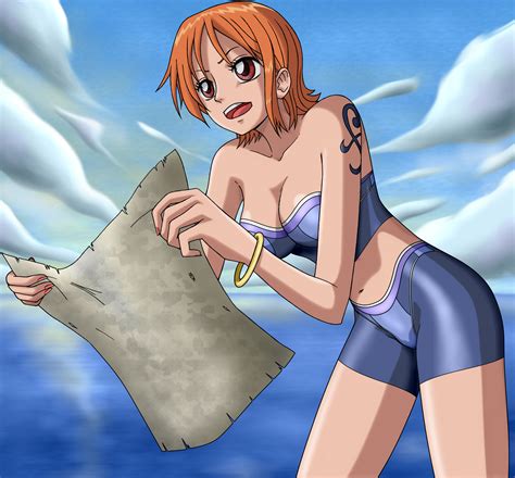 Nami Holding A Map One Piece By Kaendd On Deviantart