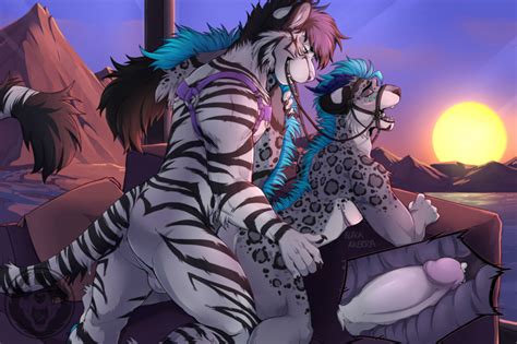 Rule 34 Andromorph Bluezeru Bodily Fluids Closed Eyes Duo Felid Furniture Genital Fluids