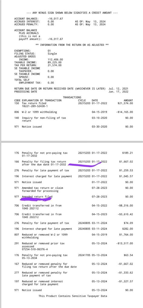 Amended Return 2018 R Irs