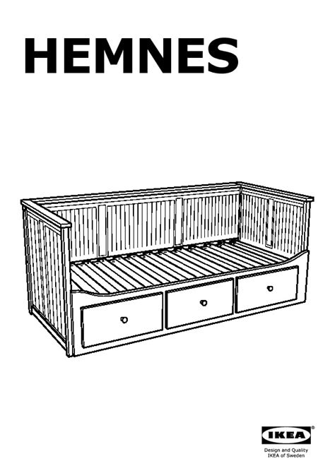Hemnes Day Bed Frame With 3 Drawers White Moshult Firm Ikeapedia