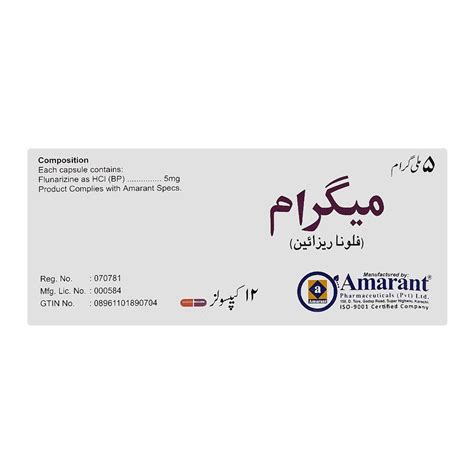 Migram 5mg Capsules Box