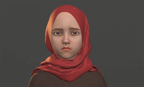 Sofia In Hijab Disney Style 3d Model Animated Rigged Cgtrader
