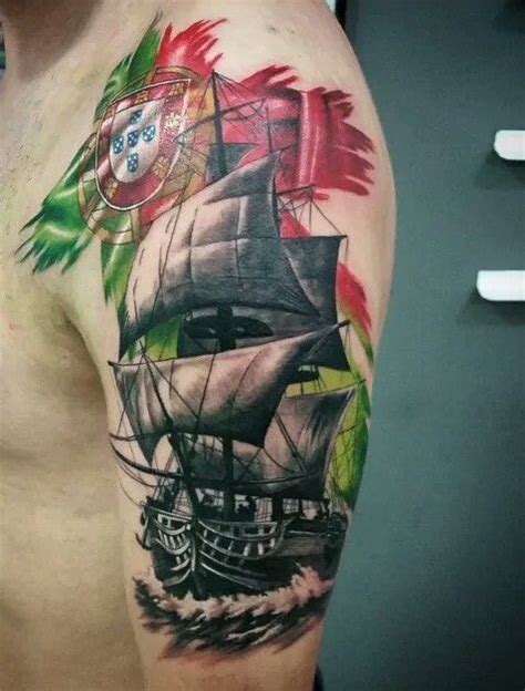 Flag Tattoo Lion Tattoo Love Tattoos Tattoos For Guys Portuguese Tattoo Nautical Tattoo
