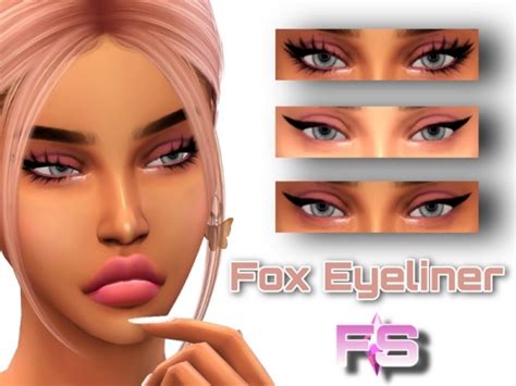 Famsimsss Fox Eyeliner Fs02 The Sims 4 Download Plum Eyeliner Eye