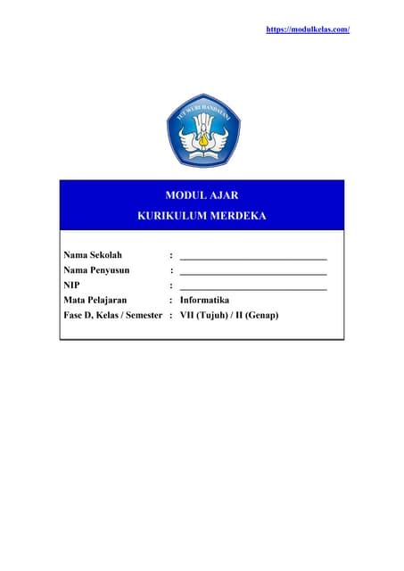 Modul Ajar Informatika Kelas X Smk Sma Ma Pdf