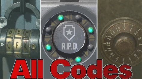 Re2 Remake Safe Codes [resident Evil 2] Axeetech