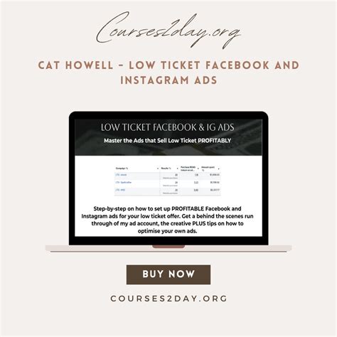 Cat Howell Low Ticket Facebook And Instagram Ads