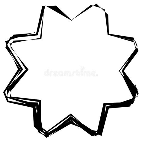 Geometric Edgy Shape Pattern Rough Edgy Geometric Textured Element Stock Vector