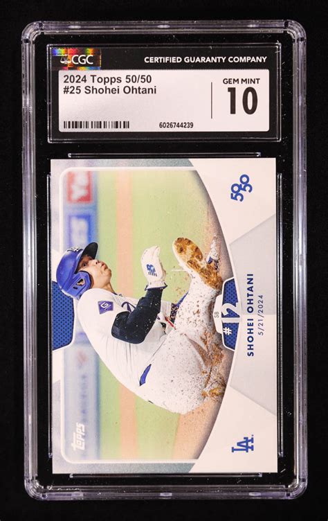 Shohei Ohtani 2024 Topps 50 50 25 Cgc 10 Pristine Auction