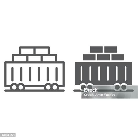 기차 화물 선 및 문자 모양 아이콘 교통 및 물류 철도 서명 벡터 그래픽 흰색 바탕에 선형 패턴 10에 대한 스톡 벡터 아트 및 기타 이미지 Istock