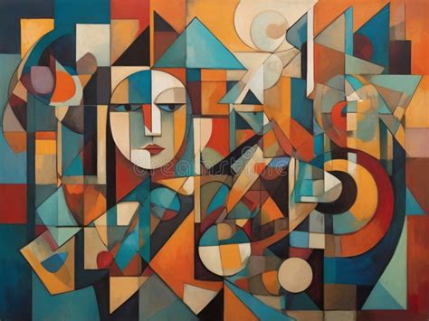 Symphony Of Shapes An Abstract Exploration Of Form And Color In A