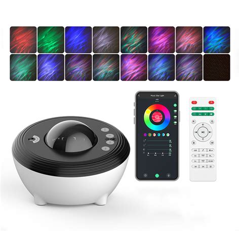 White Noise Music Wireless Speaker With Projector Lamp Household