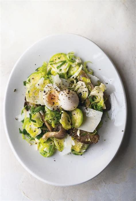 Yotam Ottolenghis Raw Brussels Sprout Nests With Oyster Mushrooms And