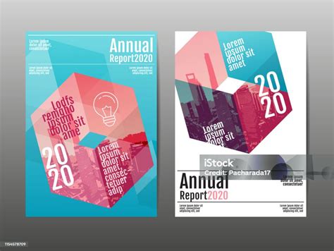 2020年年報未來業務範本佈局設計封面書向量插圖 呈現抽象平面背景向量圖形及更多2019圖片 2019 2021 二零二零年 Istock