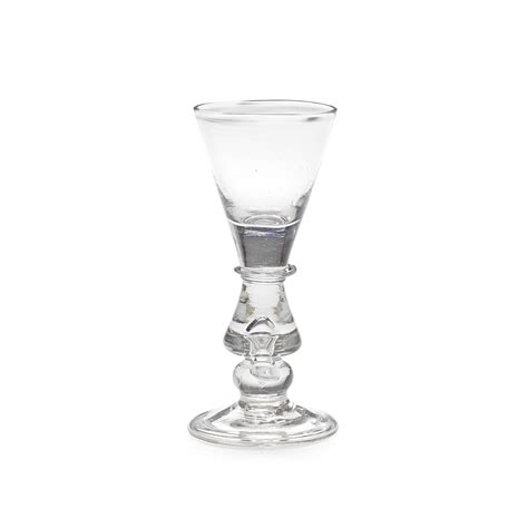 Bonhams A Fine And Rare Heavy Baluster Wine Glass Circa 1710