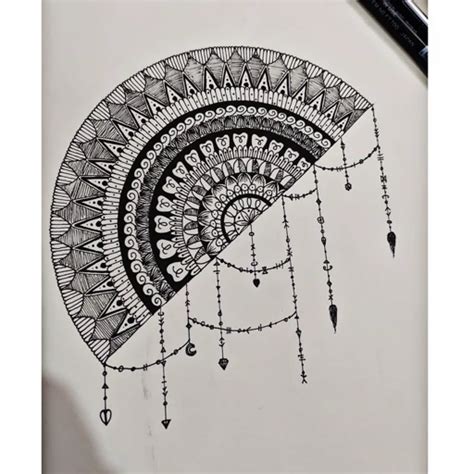 خرید و قیمت نقاشی ماندالا در ابعادی بزرگ 30 در 40 سانت طرح فانتزی و