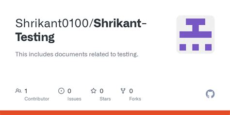 github shrikant0100 shrikant testing this includes documents related