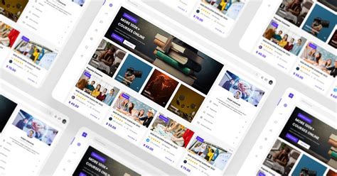 course dashboard ui kit websites ft achivement and customer envato