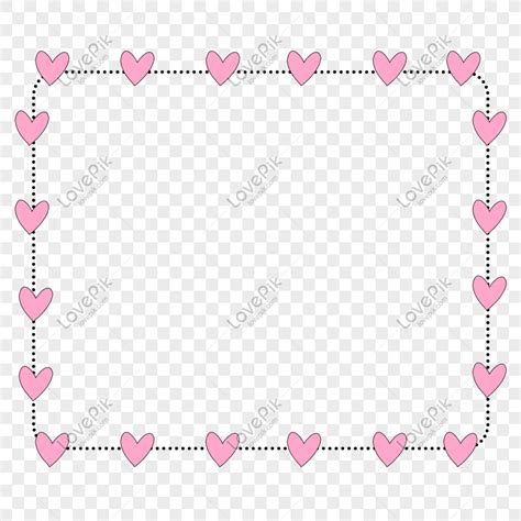 사랑의 사각형 테두리 Png 일러스트 무료 다운로드 Lovepik