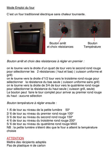 Calaméo Mode Emploi Du Four gite 2