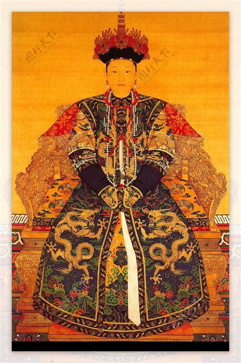 清朝孝惠章皇后朝服像图片素材 编号20148747 图行天下