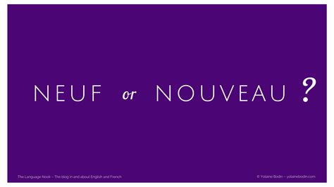 Nouveau Pronunciation
