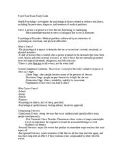 Psych Final Exam Study Guide Psych Final Exam Study Guide Health Psychology Investigates The