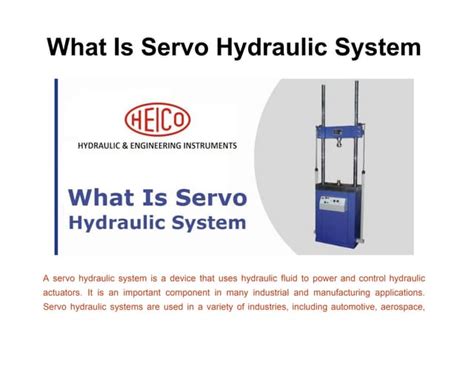 What Is Servo Hydraulic System Pdf