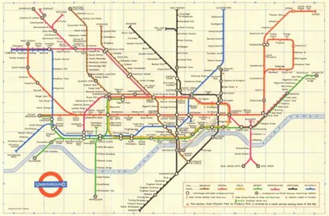 PLAN DE CARTE Du Tube LONDON UNDERGROUND Ongar Epping South Acton